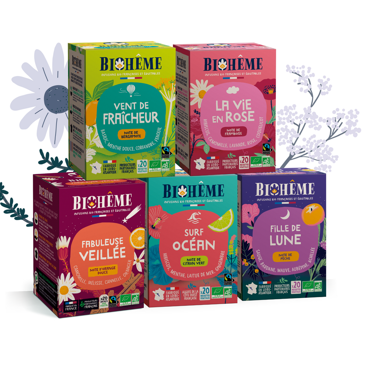 Infusions Bio - Tradition herboriste - Fabriquées en France - Biohême