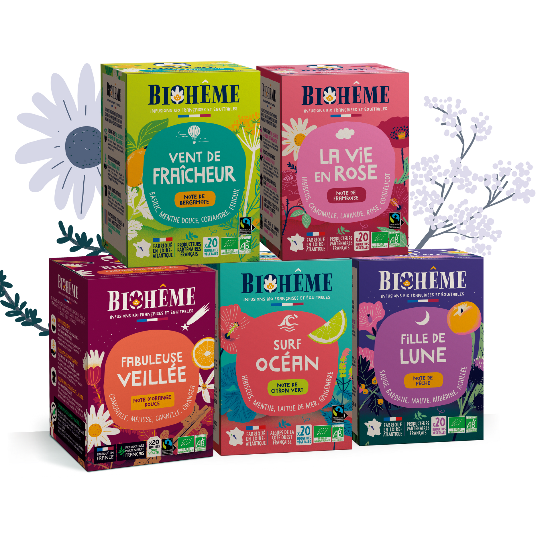 Infusions Bio - Tradition herboriste - Fabriquées en France - Biohême