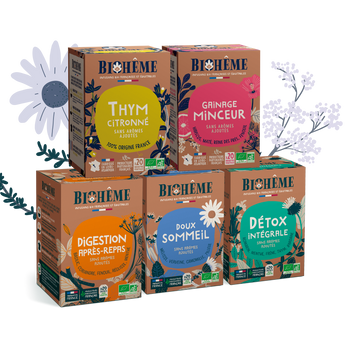 Infusions Bio - Tradition herboriste - Fabriquées en France - Biohême