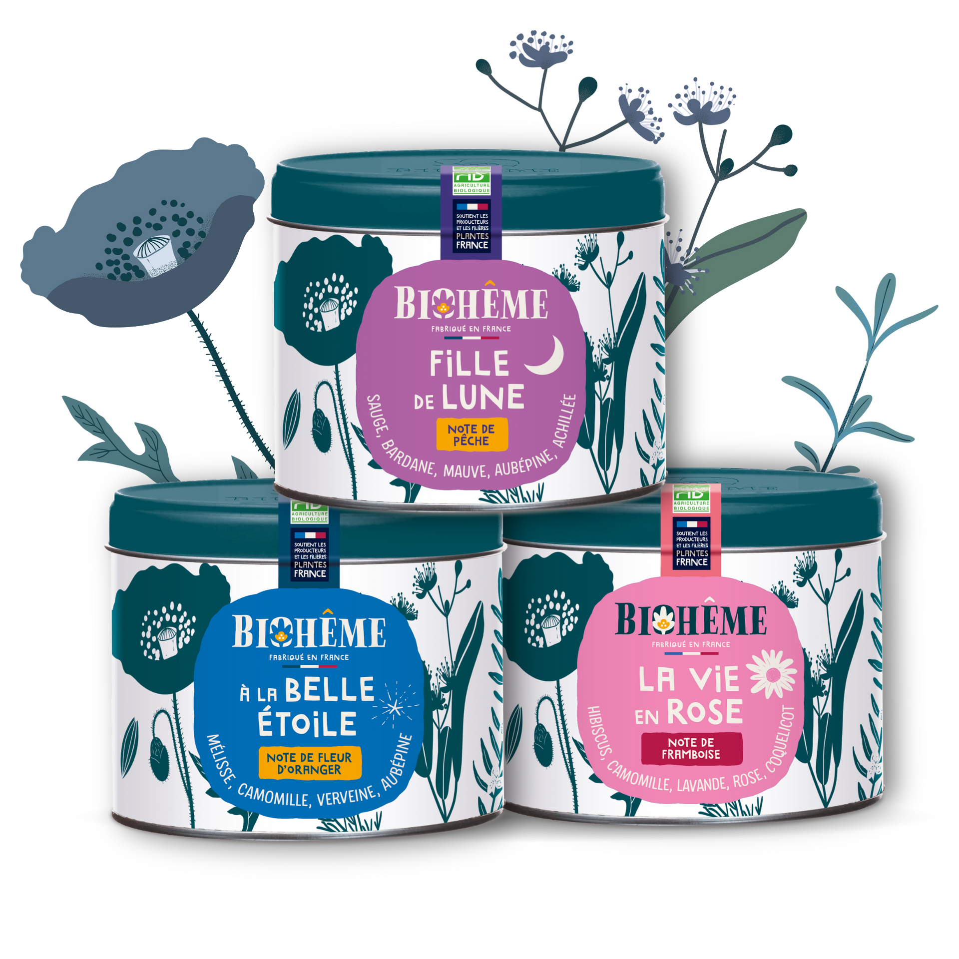 Infusions Bio - Tradition herboriste - Fabriquées en France - Biohême