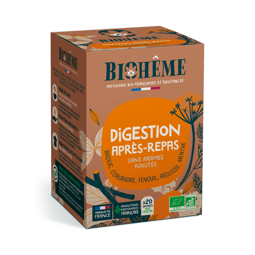 Infusions Bio - Tradition herboriste - Fabriquées en France - Biohême